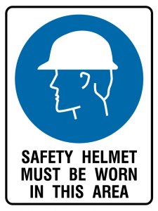 Mandatory - Safety Helmet Must Be Worn In This Area • Newprint HRG ...